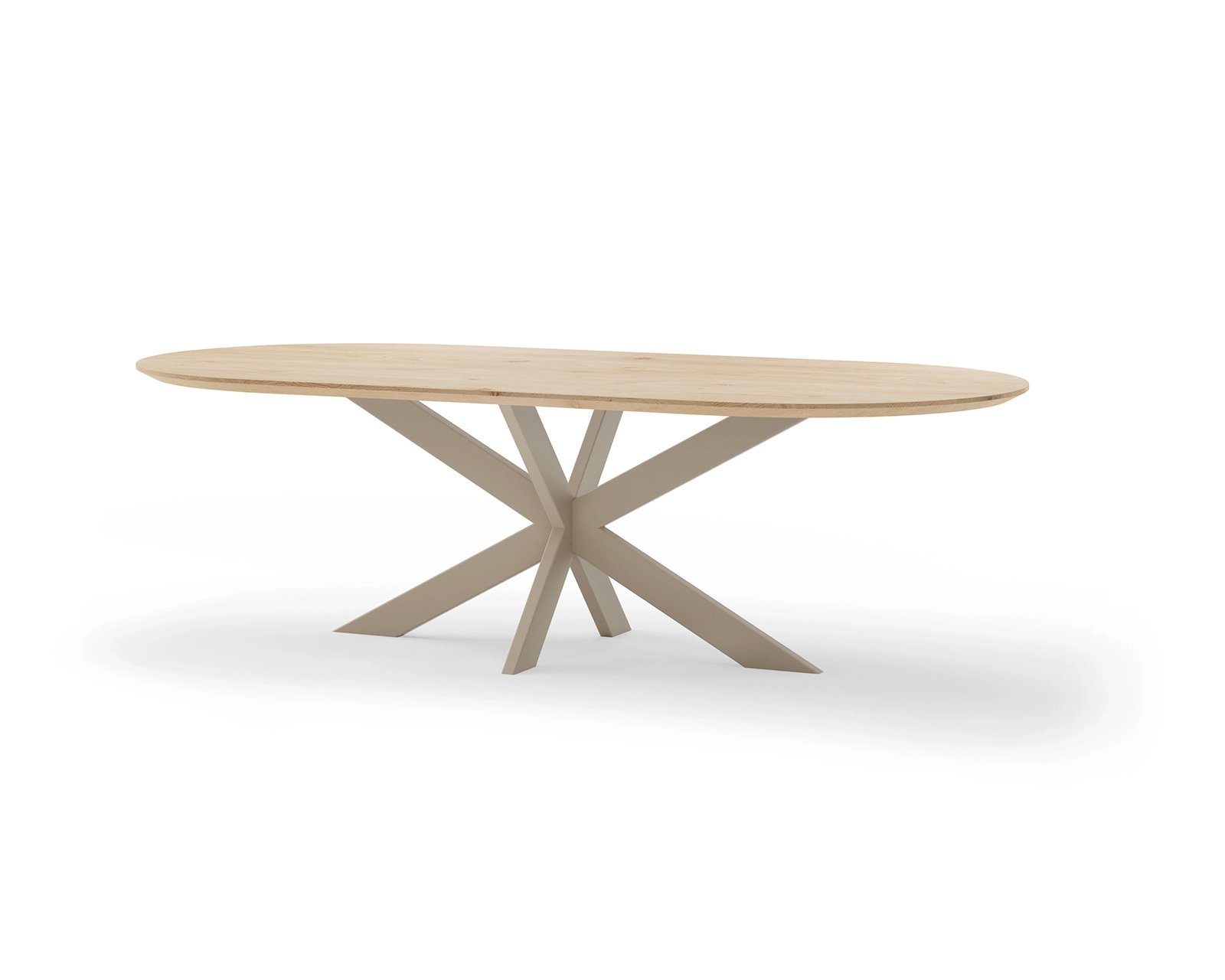 Semi-circle oak dining table XX-frame 10x4 | Table du Sud